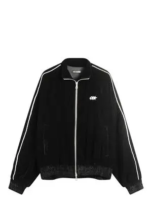 COLE BUXTON Velour Track Jacket - Black
