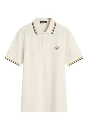 Fred Perry Twin Tipped Polo Shirt - Ecr/tbyllw/ancgy