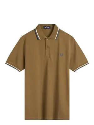 Fred Perry Twin Tipped Polo Shirt - Shdstn/ecr/dkpet