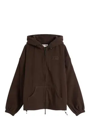 TTT MSW Polartec Logo Fleece Hooded Jacket - Brown