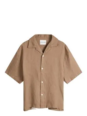 MKI MIYUKI ZOKU Linen Vacation Shirt - Mushroom