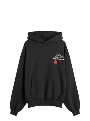 GOD MADE Gm Logo Wrapped Hoodie - Washed Black
