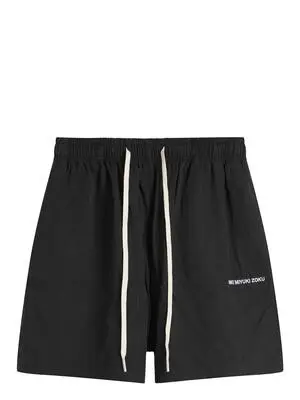 MKI MIYUKI ZOKU Sandwash Cupro Relaxed Shorts - Black