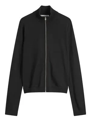 Acne Studios Kungo Merino Zip Through Jumper - Black