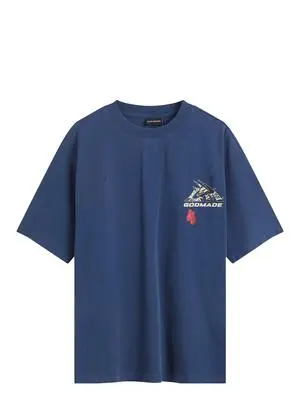 GOD MADE Gm Logo Wrapped T-shirt - Washed Blue