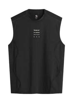 REPRESENT 247 Mesh Runner Tank Top - Black