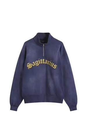 BEAMS Fade Souvenir Half Zip Sweatshirt - Navy