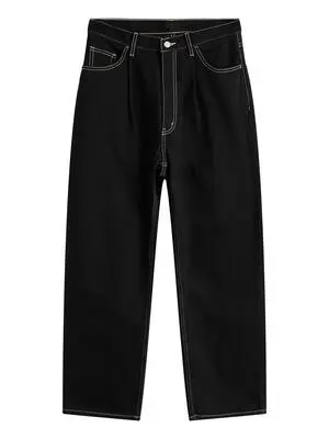 BEAMS Wide Tapered Jeans - Black