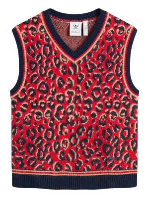 Adidas X Wales Bonner Knit Vest - Collegiate Navy/magic Beige/better Scarlet