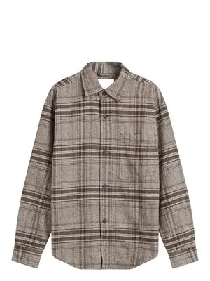 Nn07 Adwin Check Overshirt - Creme Check