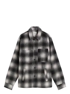 PERCIVAL Check Overshirt - Grey