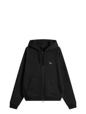 DIME Cursive Logo Zip Hoodie - Black