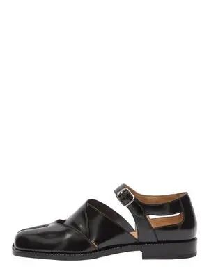 MAISON MARGIELA Tabi Leather Sandals - Black