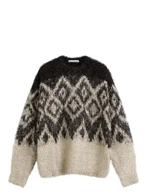 Acne Studios Kinai Tinsel Winter Jumper - Black/gold
