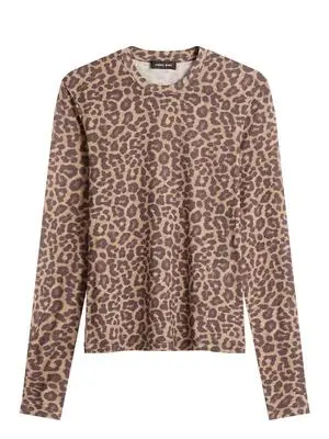ANINE BING Sylvie Long Sleeve T-shirt - Leopard