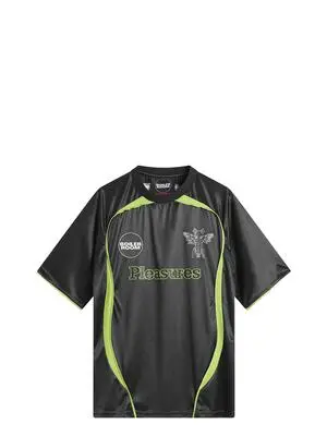 PLEASURES X Boiler Room Aqua Soccer Jersey - Black