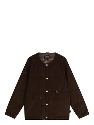Taion Work Crew Neck Down Jacket - Dark Brown
