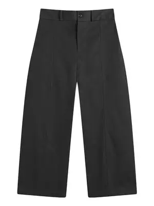 SAGE NATION Welt Wide-leg Trousers - Black