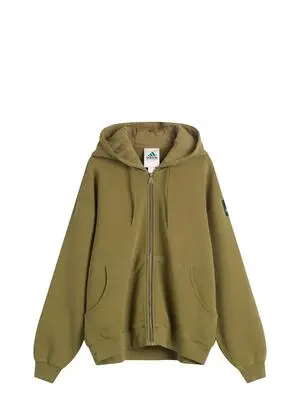 Adidas Eqt Washed Zip Up Hoodie - Focus Olive