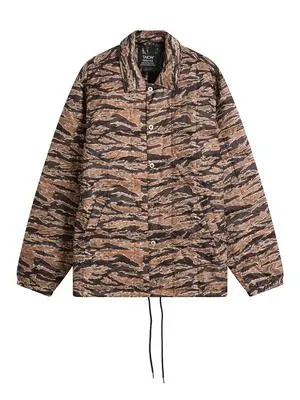 Taion Down Coach Jacket - Black/gold Tiger Camo