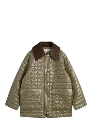 GANNI Shiny Quilt Jacket - Kalamata