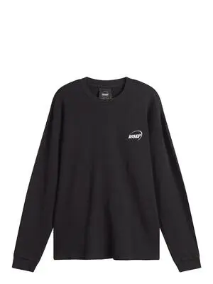 BOILER ROOM Waffle Long Sleeve T-shirt - Black