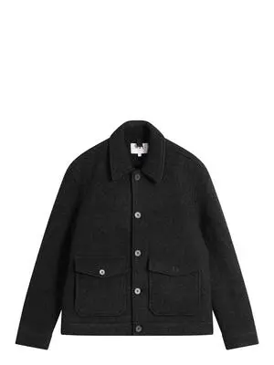 WAX LONDON Newgate Melange Wool Jacket - Black