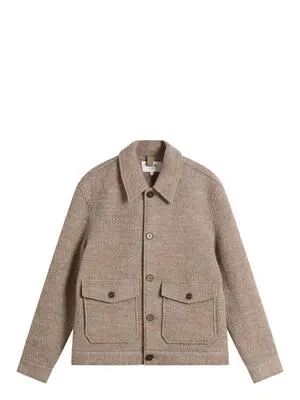 WAX LONDON Newgate Melange Wool Jacket - Light Brown