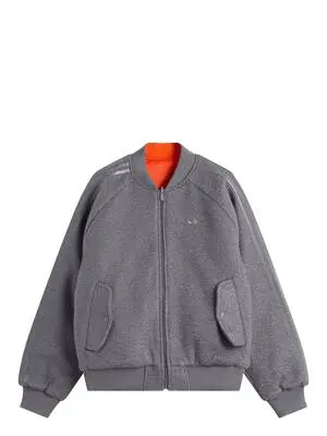 Adidas Rev Bomber Jacket - Grey Strata/semi Impact Orange