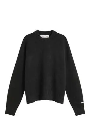ABOUT:BLANK Mohair Knitted Logo Crewneck - Black/ecru