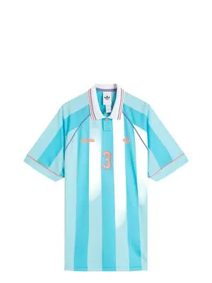 Adidas Jacquard Stripe Jersey - Bright Cyan