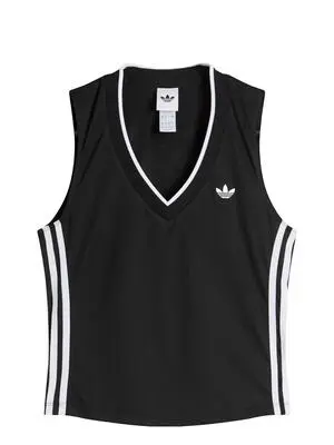 Adidas V-neck Sleeveless Top - Black