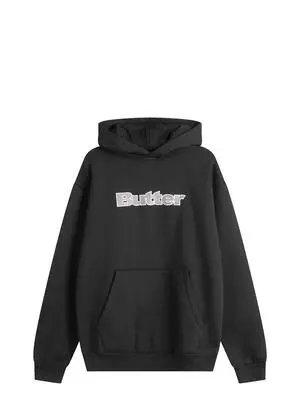BUTTER GOODS Textured Logo Hoodie - Black