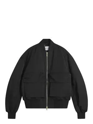 MKI MIYUKI ZOKU Silky Nylon Bomber Jacket - Black