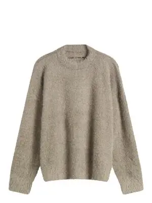 MKI MIYUKI ZOKU Faux Alpaca Knit Crewneck - Charcoal Melange