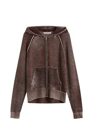 Acne Studios Kupiter Knitted Hoodie - Dark Burgundy