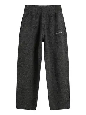 MKI MIYUKI ZOKU Mohair Blend Knit Wide Leg Joggers - Charcoal