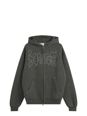 BUTTER GOODS Blotch Zip Hoodie - Washed Black