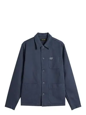 Fred Perry Bedford Corduroy Overshirt - Dark Airforce
