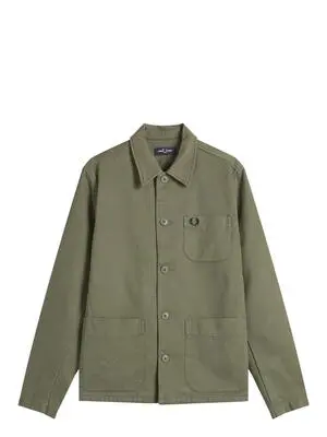 Fred Perry Bedford Corduroy Overshirt - Lrl Wrth Green