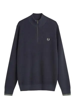 FRED PERRY Waffle Zip Jumper