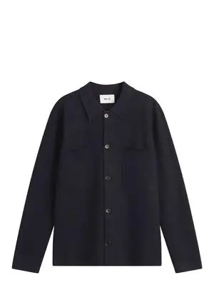 Nn07 Jonas Wool Overshirt - Navy