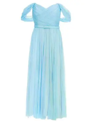 ANA RADU Off-shoulder Tulle Dress - Blue