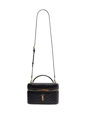 Saint Laurent Gaby Large Leather Vanity Bag - Black
