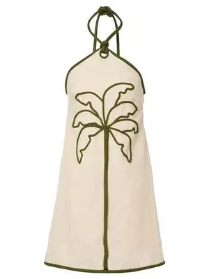 Farm Rio Linen Mini Dress - Beige