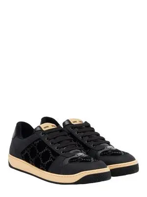 Gucci Screener Leather Sneakers - Black