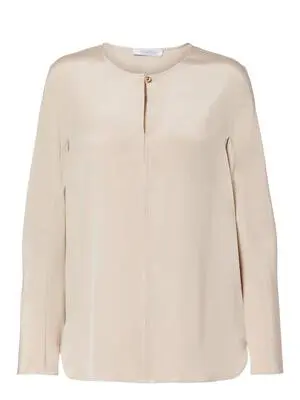 Max Mara Mitico Silk-blend Blouse - Beige
