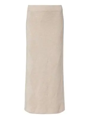 Max Mara Salubre Argyle Cashmere Midi Skirt - Beige