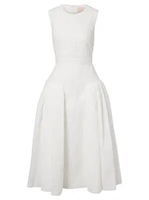ROKSANDA Aya Cloqué Midi Dress - White