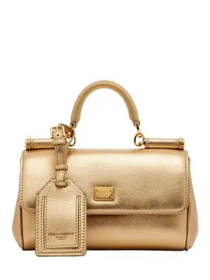 Dolce & Gabbana My Sicily Metallic Leather Tote - Gold